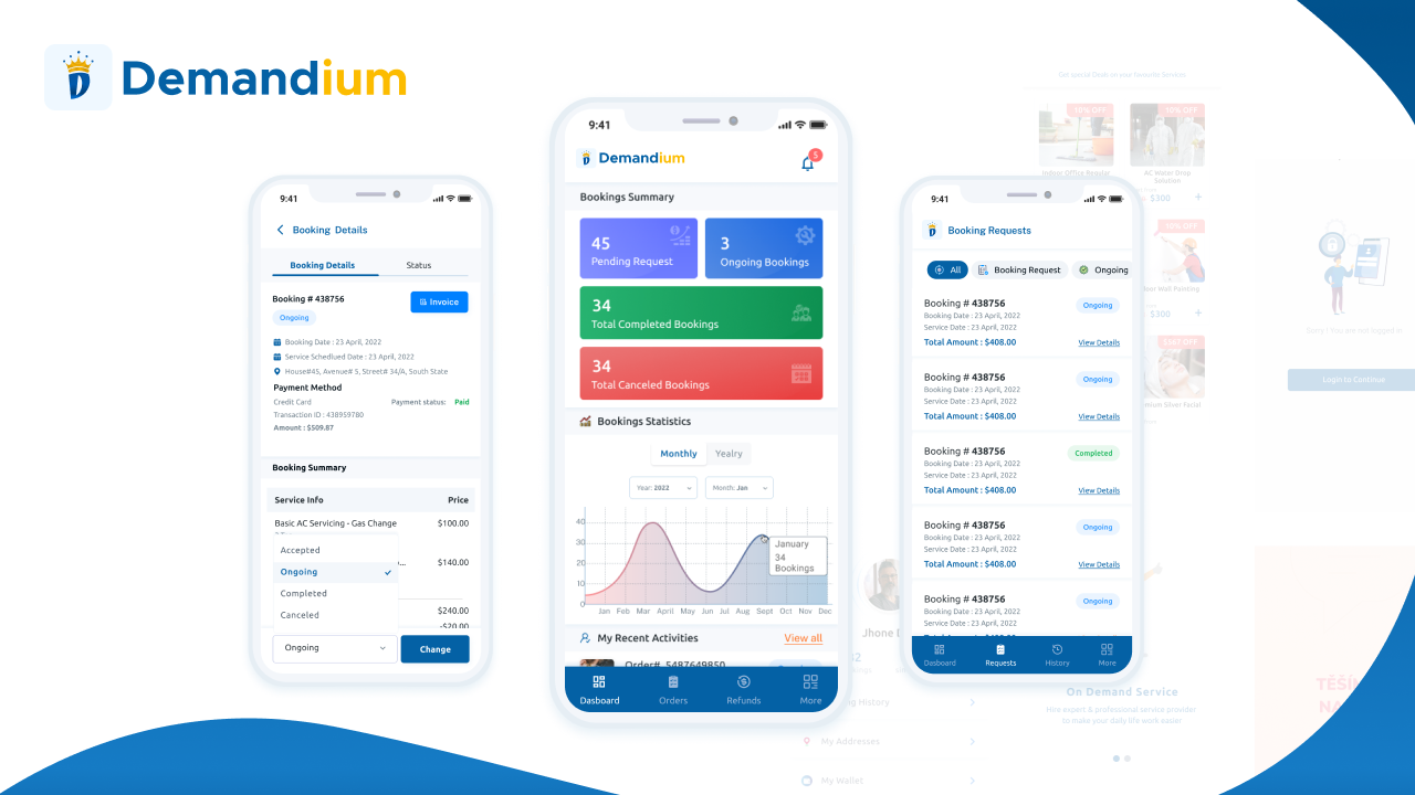 Demandium - Service Man App by sixamtech | CodeCanyon